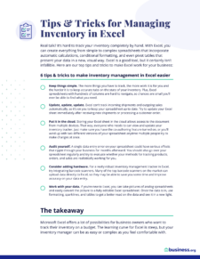 How to Manage Inventory in Excel | Business.org
